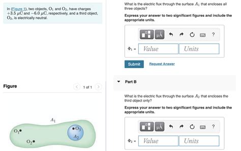 solved in figure 1 two objects o1 and o2 have charges