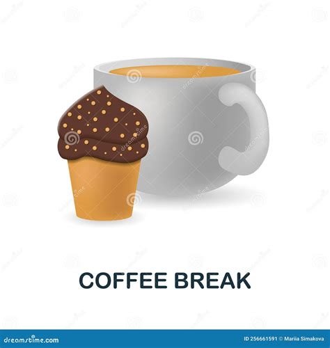 Coffee Break Icon 3d Illustration From Coffee Collection Stock