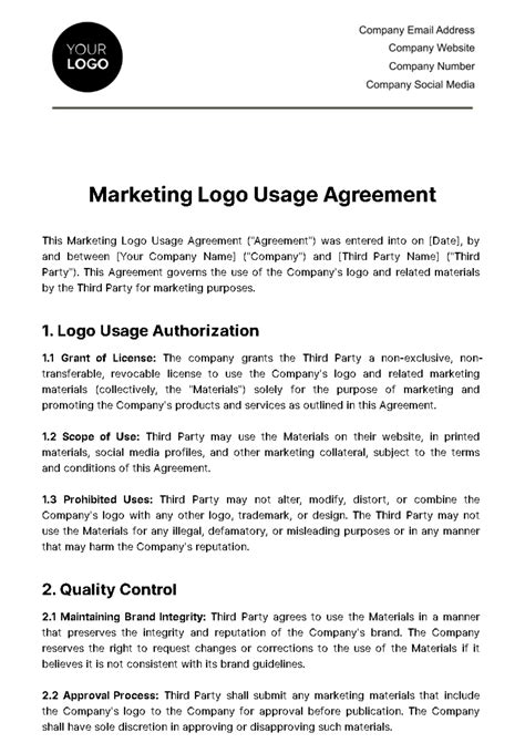 Usage Agreement Logo User Agreement