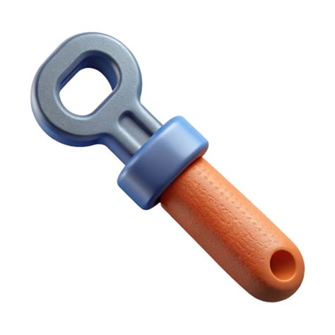 Beautiful Traditional D Printed Tool Handle Side View Cutout