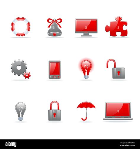 Glossy Icon Set Stock Vector Image Art Alamy