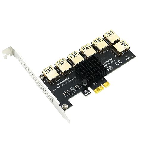 Pcie Multiplier Riser Pcie 1 To 7 Pcie X16 Usb Miner Adapter Extender