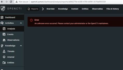 Impossible To Display Info About Reports In Frontend · Issue 1685