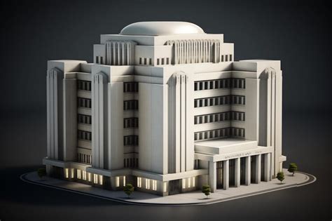 3d Building Structure On A Surface 3d Real Estate Concept Aigenerated