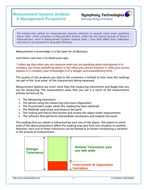 Msa Six Sigma Example Process Analysis System Measurement Variation
