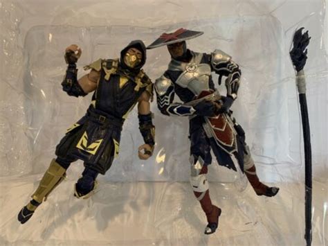 Mortal Kombat Scorpion Vs Raiden Figure 2 Pack Mcfarlane Opened Broken