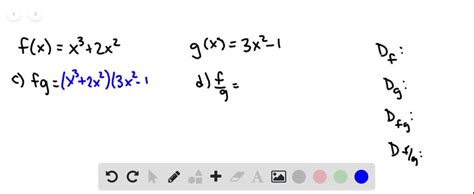 Solved Find A F G B F G C Fg And D F G And State Their