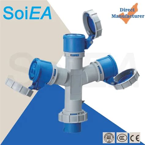 Multi Plug Socket Plastic Junction Box Wall Mount Waterproof Plug And Socket With Pin