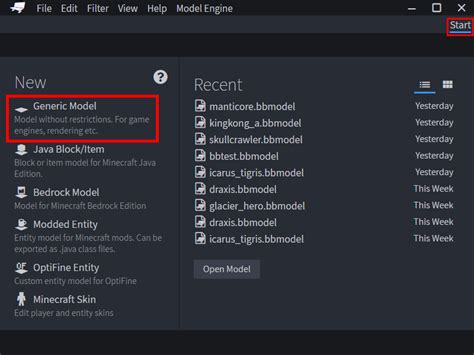 Making Your First Model · Wiki · Mythiccraft Model Engine · Gitlab