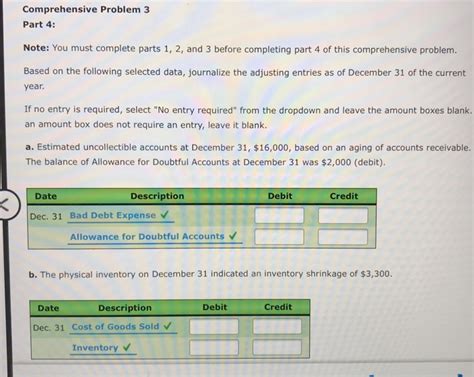 solved comprehensive problem 3 part 4 note you must