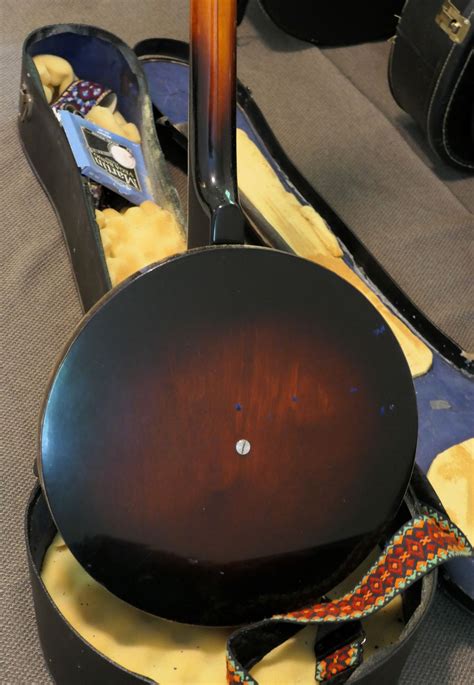 lot detail bacon belmont 5 string banjo with strap with