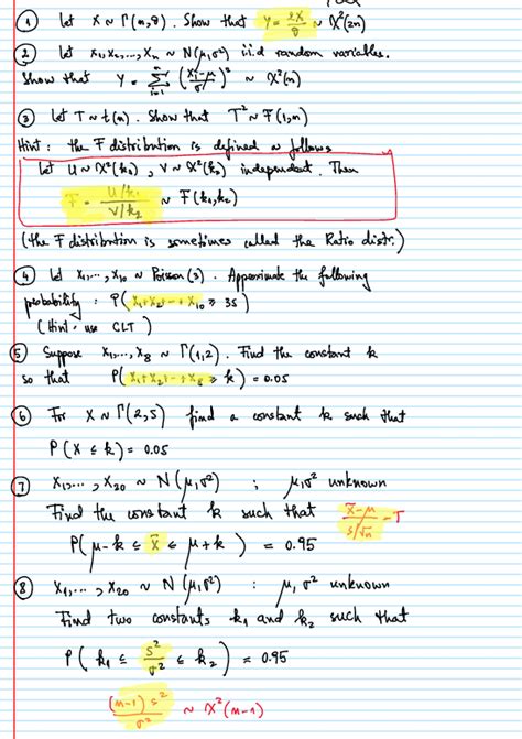 Solved 1 Let X∼pn8 Show That Yv2x∼x22n 2 Let