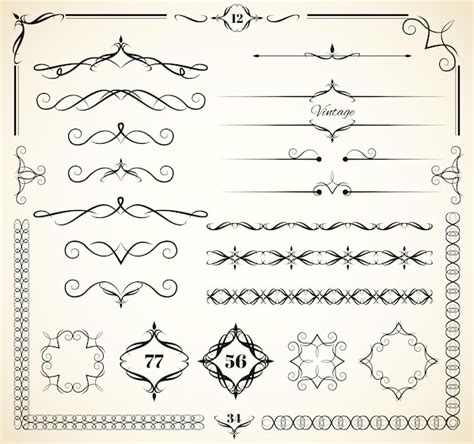 Premium Vector Vintage Decorative Elements