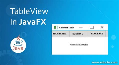 TableView In JavaFX How Does TableView Work In JavaFX Examples
