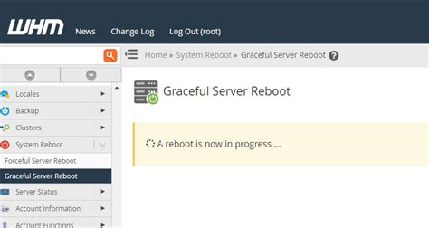 Graceful Server Reboot From WHM Hostwinds