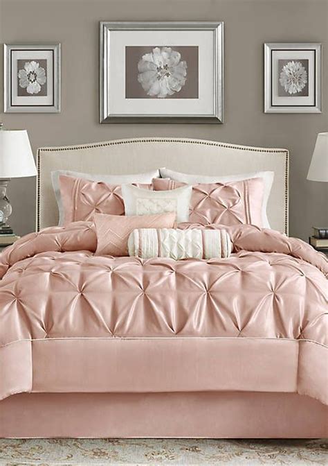 Madison Park Laurel 7 Piece Comforter Set Blush Comforter Sets Pink Comforter Pink