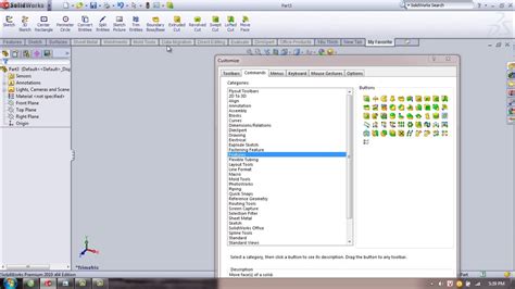 Add New Tab To Command Manager Solidworks Youtube