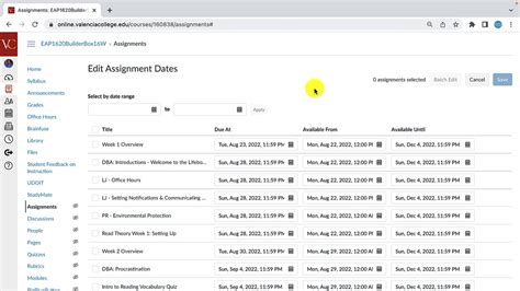 Quick Fix Updating Canvas Due Dates Quickly Youtube