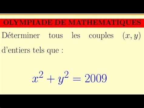 Maths Olympiade arithmétique baccalauréat concours olympiade YouTube