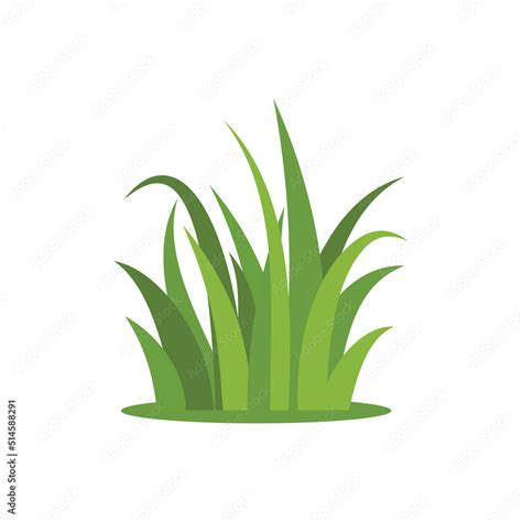 Green Grass Vector Icon Cartoon Illustration Of Grass Icon For Web