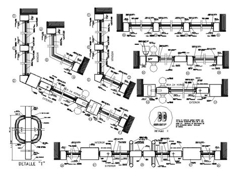 Multiple Door Couplings And Door Installation Cad Drawing Details Dwg File