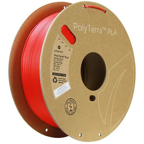 PolyTerra PLA Lava Red 1 75 Mm 1kg Rulle PriGo Dk