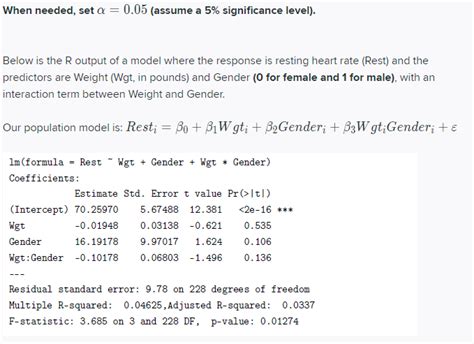 Solved For Males That Is Gender As Weight Increases Chegg Com