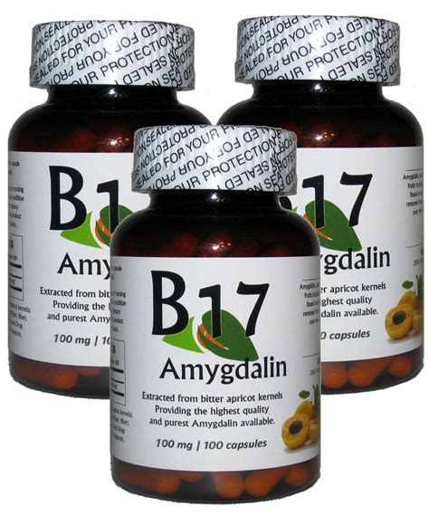 3 Pack Vitamin B17 Amygdalin 100mg 100 Capsules Natures Choice Supplements