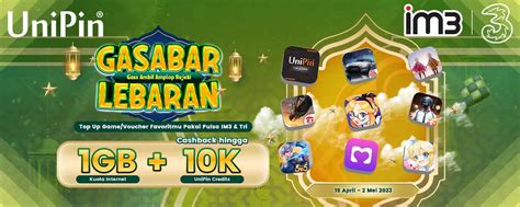UniPin GASABAR Gasss Ambil Amplop Rejeki Lebaran Bareng IM3 Dan Tri