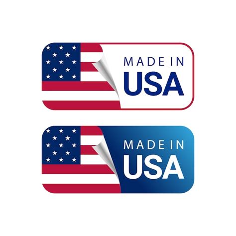 Made In Usa 태그 라벨 스티커 Eps 로고 비즈니스 제품 아이콘 벡터 일러스트 레이 션 프리미엄 벡터