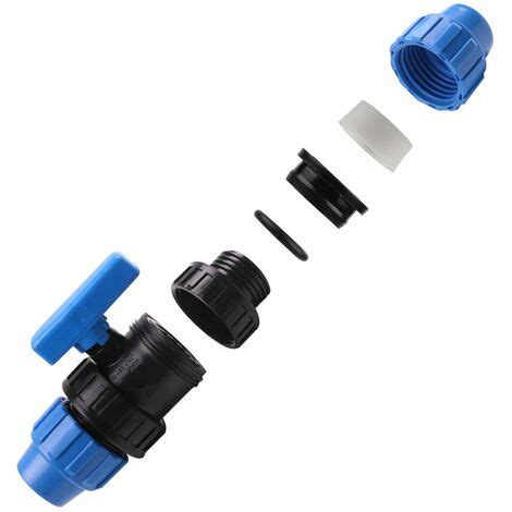 Pièces Connecteur en PP pour Tuyau d eau Connecteur de Serrage pour Tuyaux en PE mm Bleu