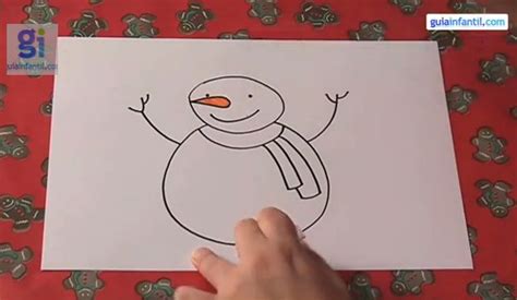 BAÚL DE NAVIDAD Aprender a dibujar un muñeco de nieve infantil tutorial