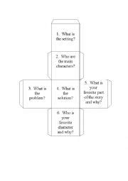 Story Comprehension Cube ESL Worksheet By Eileenclaire