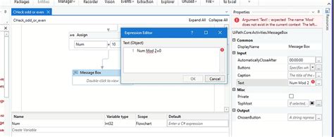 Uipath Expected The Name Mod Does Not Exist In The Current Context