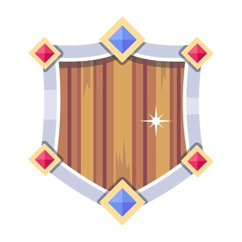 Premium Vector Round Shield Flat Icon Design