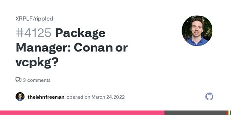 Package Manager Conan Or Vcpkg · Issue 4125 · Xrplfrippled · Github