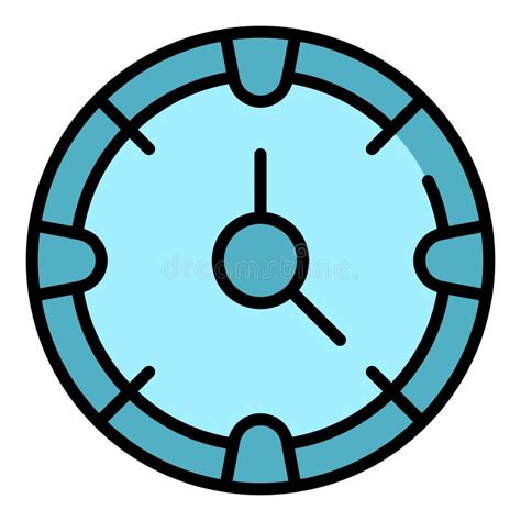 Art School Clock Icon Vector Flat Stock Illustration Illustration Of