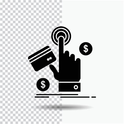 Ppc Click Pay Payment Web Glyph Icon On Transparent Background