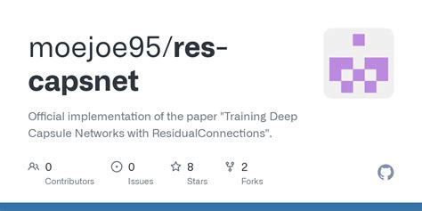Github Moejoe95res Capsnet Official Implementation Of The Paper Training Deep Capsule