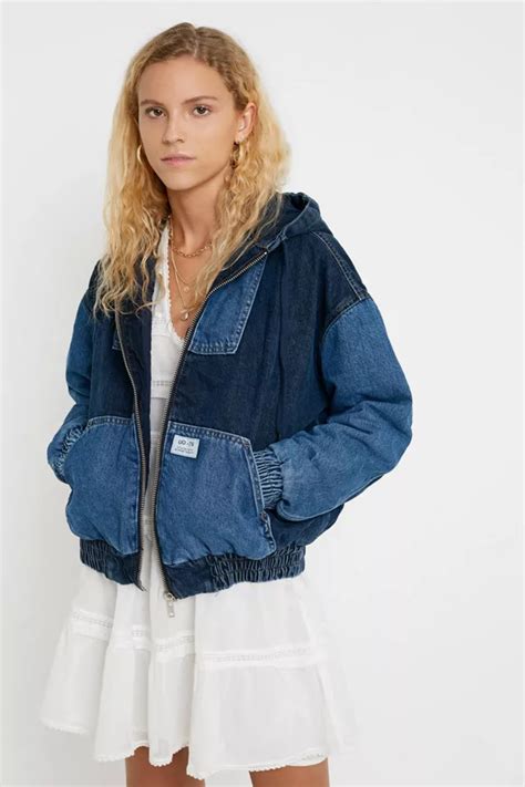 Bdg Patchwork Denim Hooded Jacket Urban Outfitters