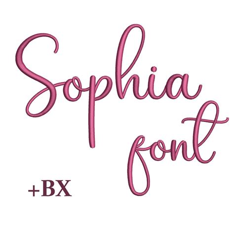 Script Embroidery Font Sophia Machine Embroidery Font Bx Cursive Crufty Girl Embroidery Font