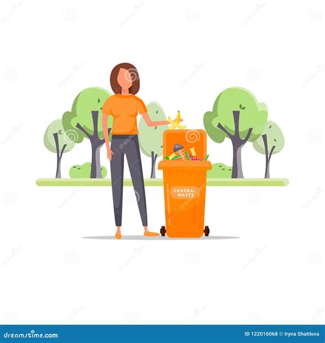 Woman Hand Throws Garbage Stock Vector Illustration Of Infographic