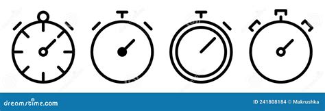 Outline Countdown Timer And Date Flat Calendar Vector Illustration 60686334