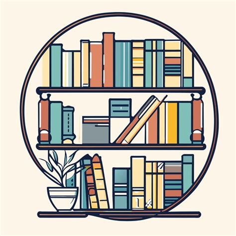 Premium Vector Hand Drawn Book Shelf Outline Illustration
