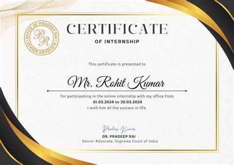 Rohit Kumar On Linkedin I Have Done Internship Under Senior Advocate