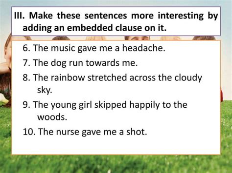 Embedded Clause Pptx