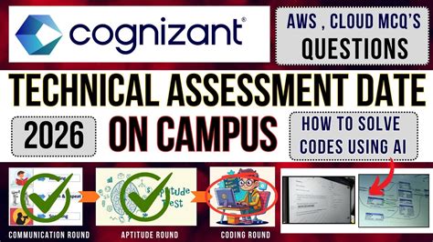 Cognizant Technical Assessment Date 2025 Cognizant Aws Cloud Mcqs Cognizant Coding