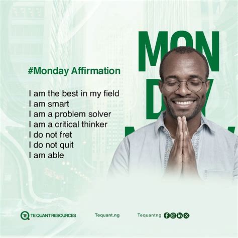 Monday Affirmation Positivity Tequant Te Quant Formerly E Quest