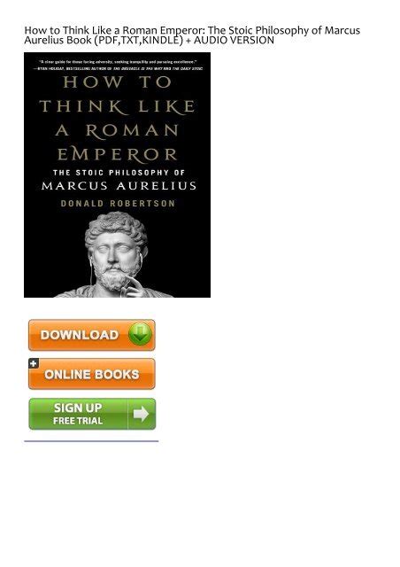 Exhilarated How To Think Like A Roman Emperor The Stoic Philosophy