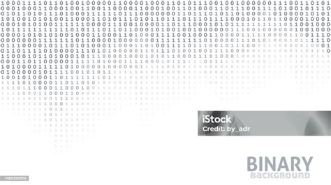 Digital Background With Binary Code By Ones And Zeros Stock